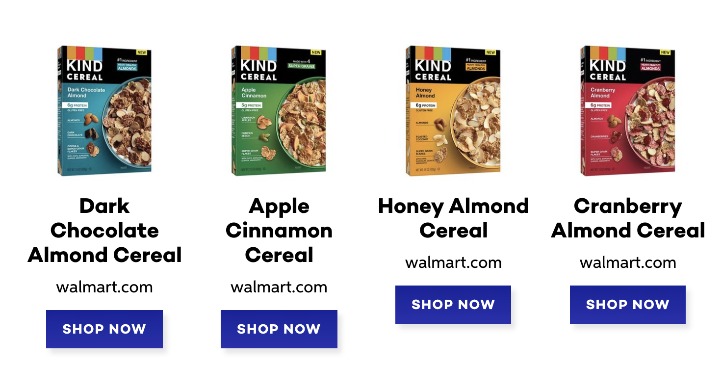 News: KIND Cereal Comes to Walmart in Four Flavors